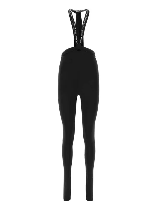 Attico Ruby Stretch Polyester Pants - Black