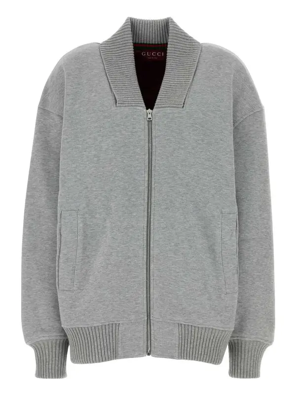 Gucci Cotton-blend Bomber Jacket - Grey