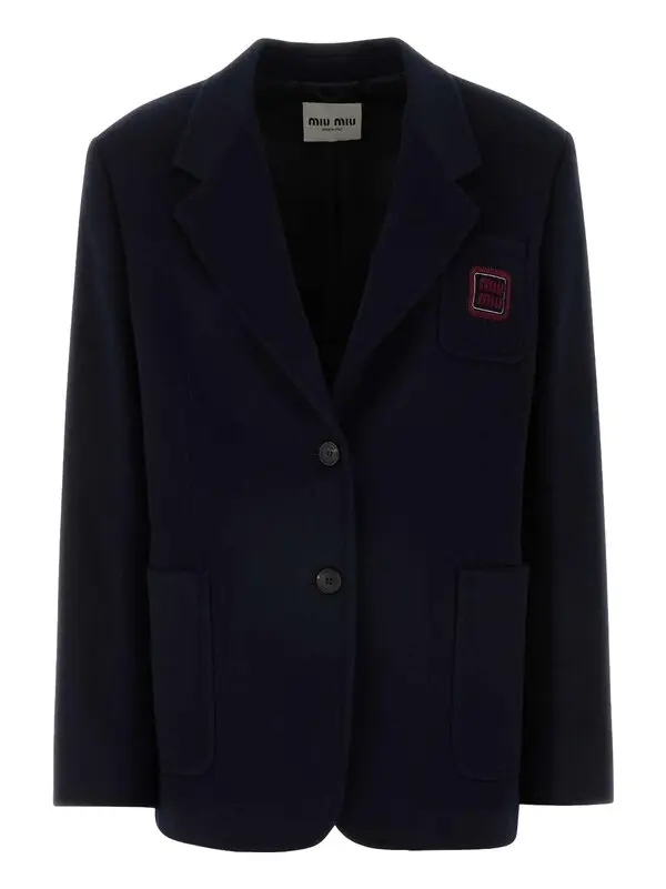 Miu Miu Wool-cashmere Blazer - Blue