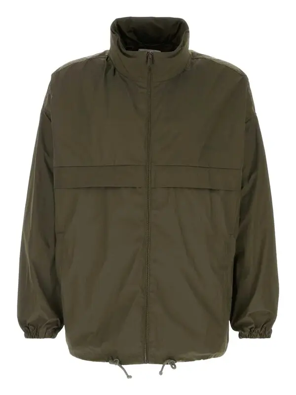 Saint Laurent Polyester Zip-up Windbreaker Jacket - Green
