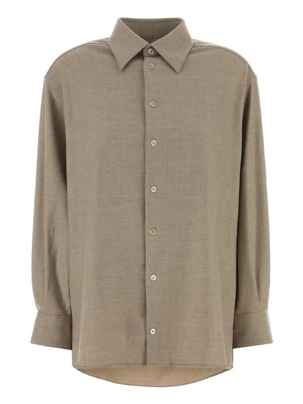 ORIANE Cotton Flannel Shirt - Camel