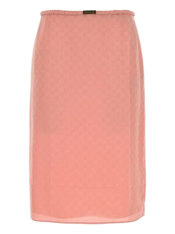 Gucci Gg Silk Mini Skirt - Pink