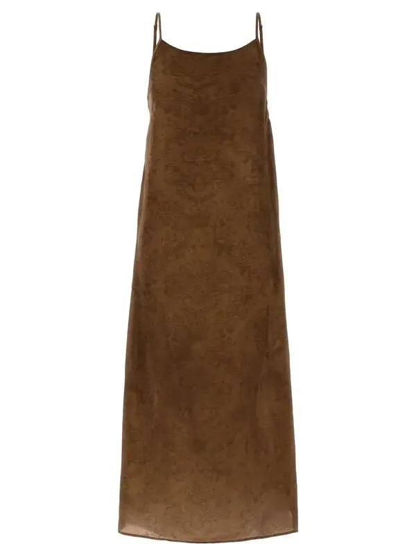 UMA WANG Anaya Viscose-cupro Blend Dress - Brown