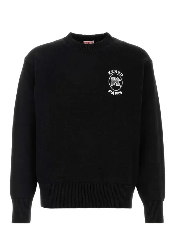 Kenzo Crew Neck Cotton Sweater - Black