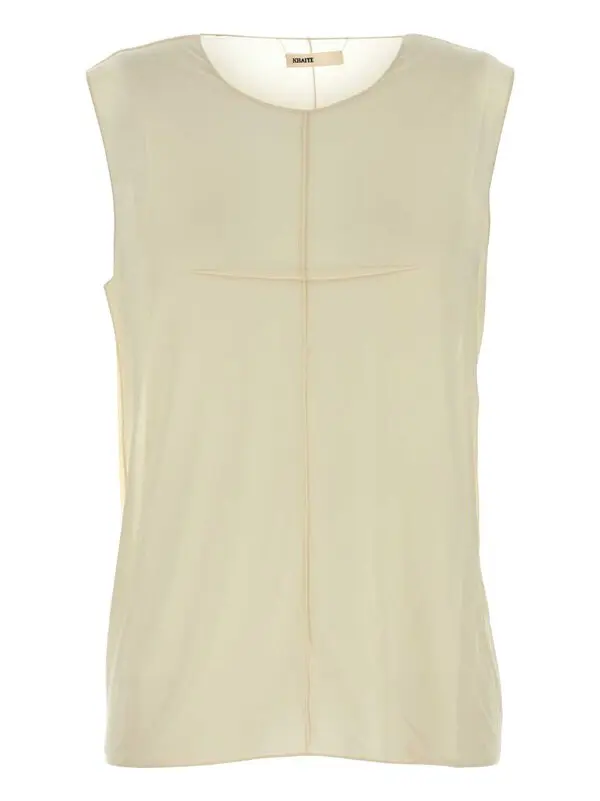 Khaite Stretch Cupro Allo Top - Yellow