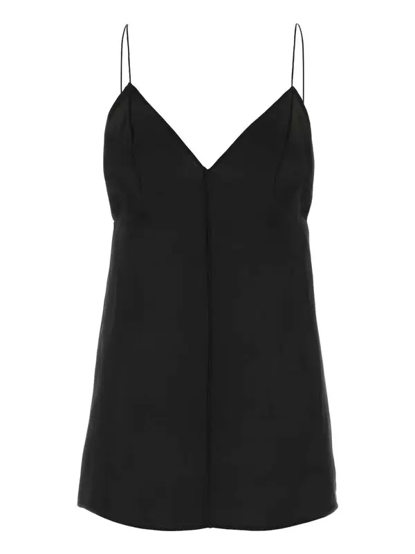 Khaite Silk Talsie Top - Black