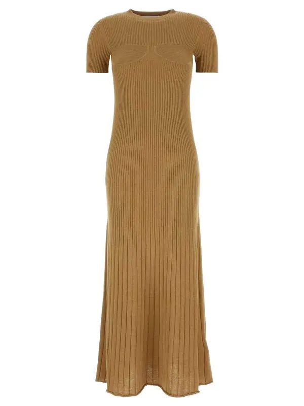 Max Mara Silk-blend Europa Dress - Camel