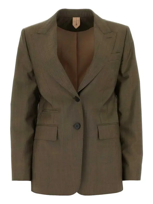 Max Mara Wool-mohair Peak Lapel Blazer - Brown