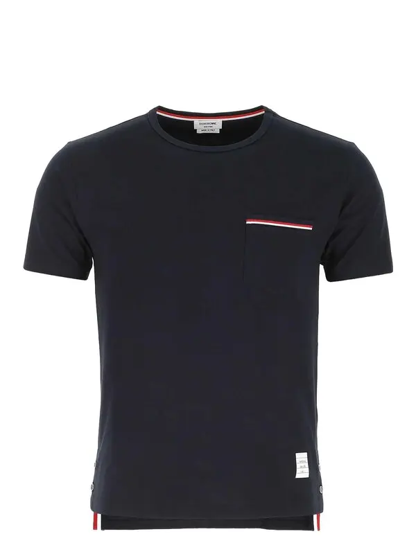 Thom Browne Midnight Cotton T-shirt - Blue