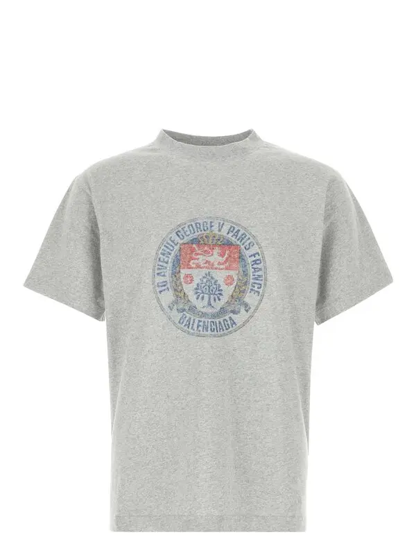 Balenciaga Cotton Crewneck T-shirt - Grey