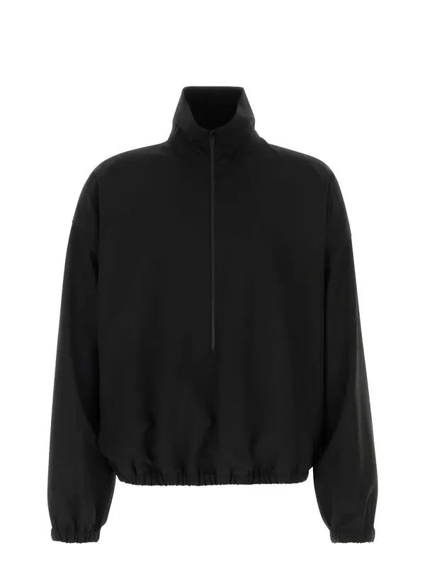 Fear Of God Twill Jacket With Stand Collar - Black