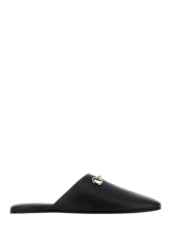 Gucci Nappa Leather Slippers - Black