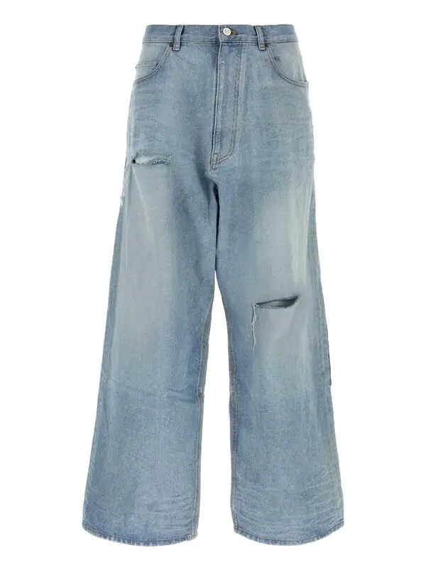 Balenciaga Wide-leg Denim Jeans - Light Blue