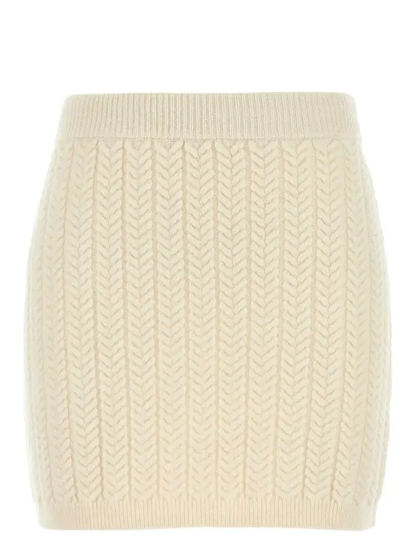 Sportmax Wool Blend Mini Skirt - Light Blue