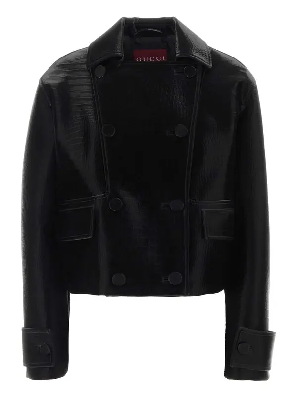 Gucci Lambskin Leather Jacket For - Black
