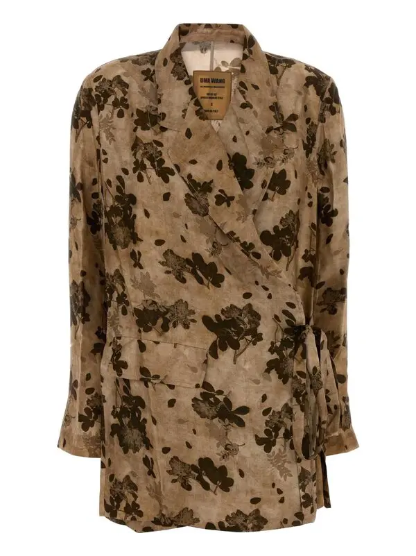 UMA WANG Printed Satin Blazer - Floral