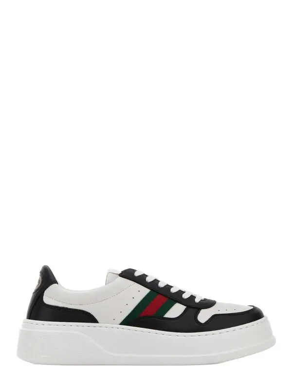 Gucci Panelled Leather Platform Sneakers - Multicoloured
