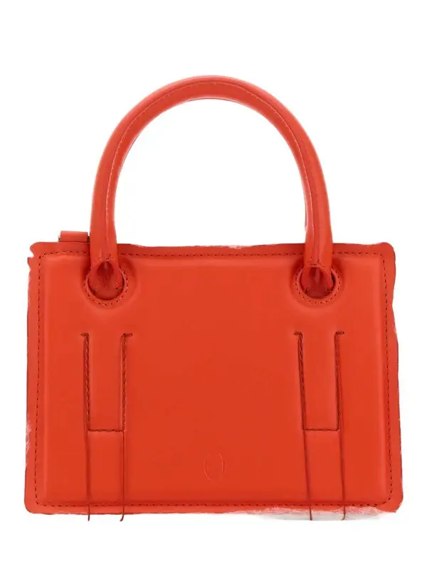 DENTRO Mini Otto Coral Leather Handbag - Red