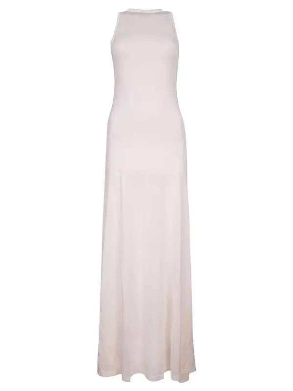 Jacquemus Sculpted Draping Jacquard Knit Maxi Dress - Offwhite