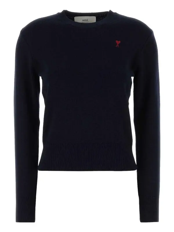 AMI Paris Merino Wool Sweater For - Blue