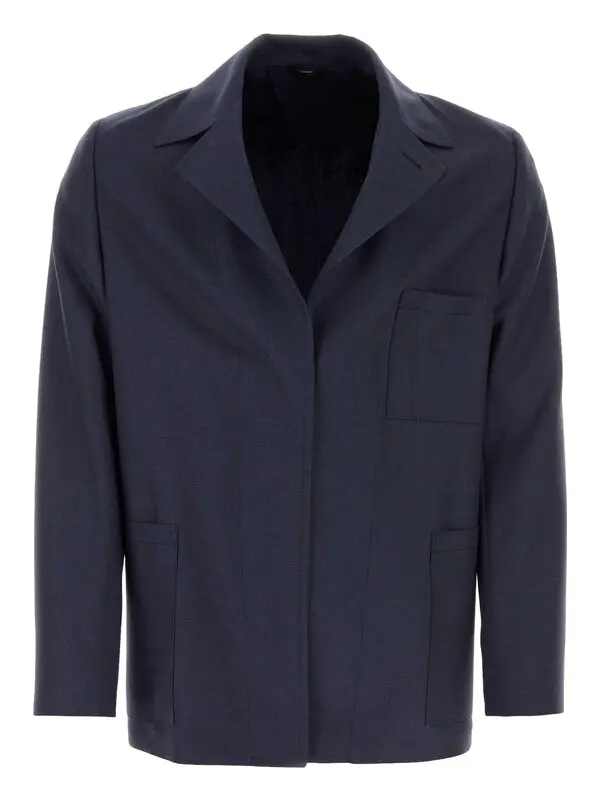 Fendi S Virgin Wool Blazer - Blue