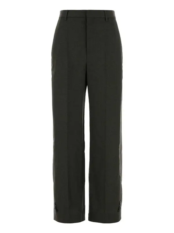 JEAN PAUL GAULTIER Wool Blend Straight-leg Trousers - Grey