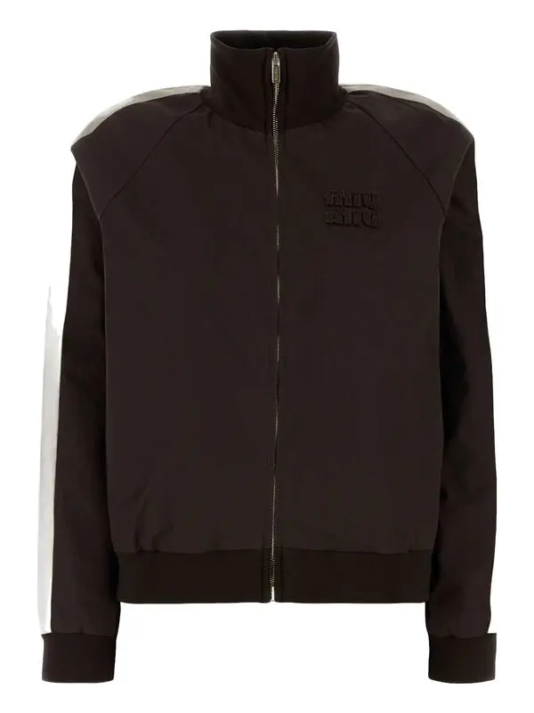 Miu Miu Zip Up Track Jacket - Brown