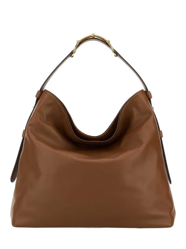 Gucci Beatrix Large Leather Shopping Handbag - Camel