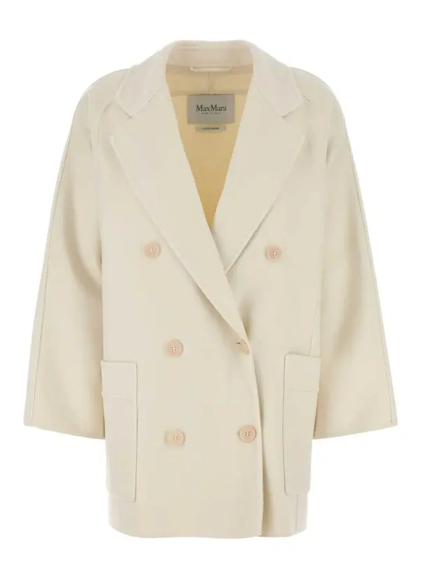 Max Mara Orma Double-breasted Wool-cashmere Blend Jacket - White