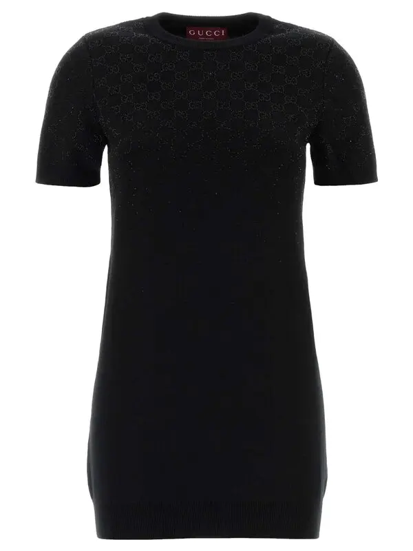Gucci Wool-blend Mini Dress - Black