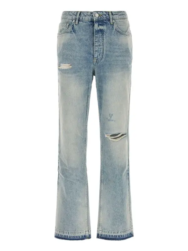 REPRESENT Distressed Denim Jeans - Light Blue