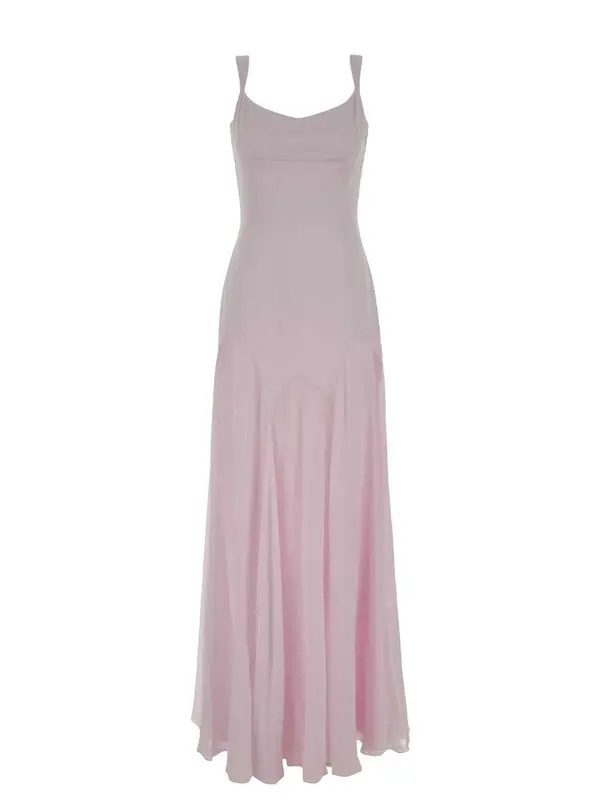 Alexander McQueen Satin Maxi Dress - Purple