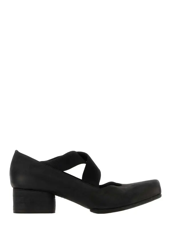 UMA WANG Leather Pumps With Block Heel - Black