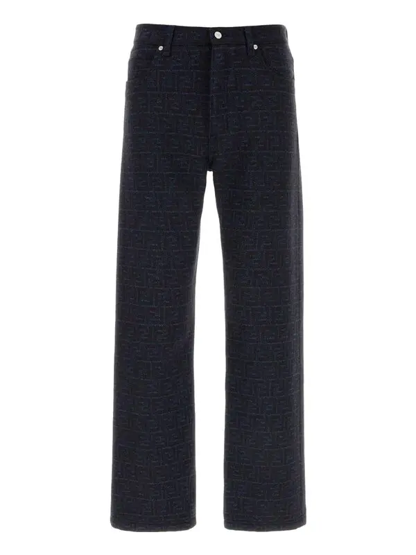 Fendi Monogrammed Cotton-blend Pants - Printed