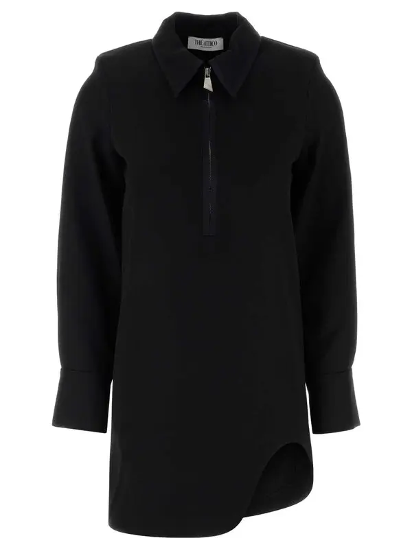 Attico Gabardine Mini Dress - Black