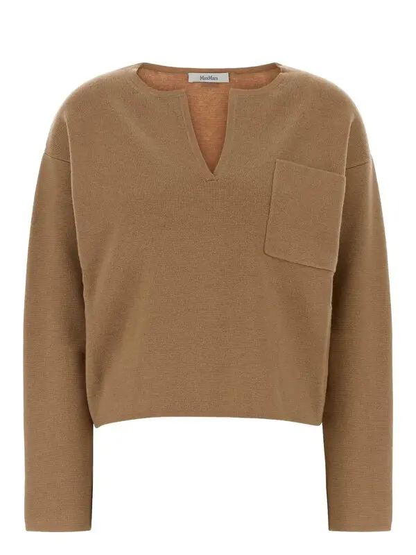 Max Mara Zibello" Wool-cashmere Blend Sweater - Camel