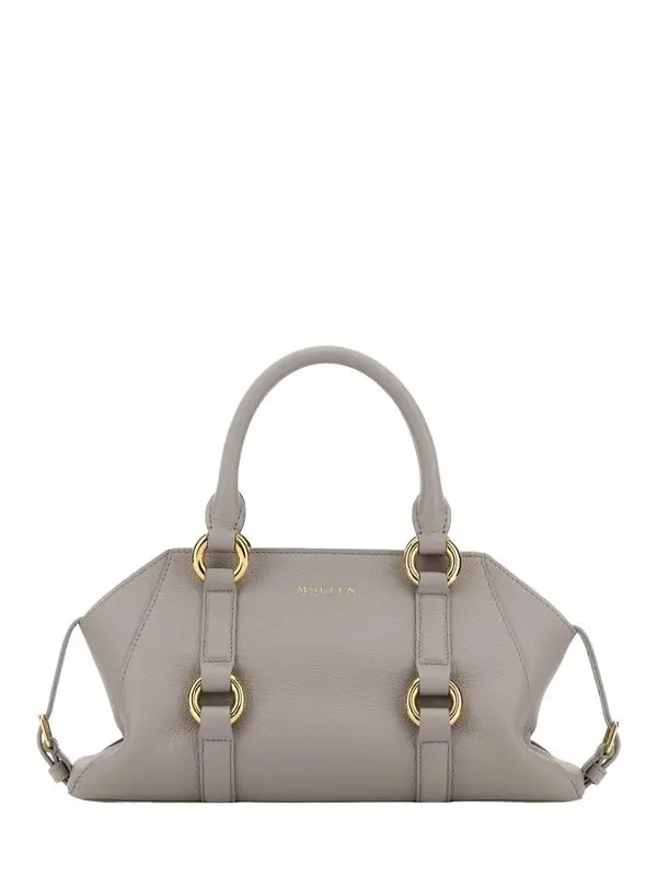 Alexander McQueen Small Farringdon Leather Handbag - Grey