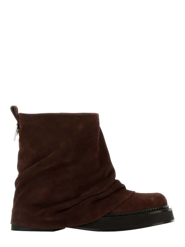 Attico Mini Robin Suede Ankle Boots - Brown