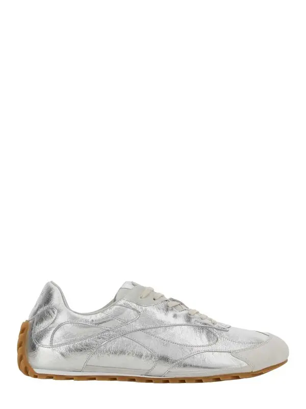 Bottega Veneta Orbit Leather & Suede Sneaker For - Silver