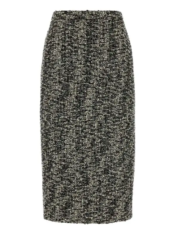 Gucci Textured Bouclé Pencil Skirt - Multicoloured