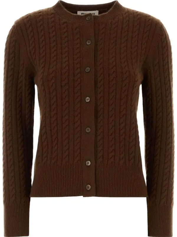 Miu Miu Cashmere Cardigan - Brown