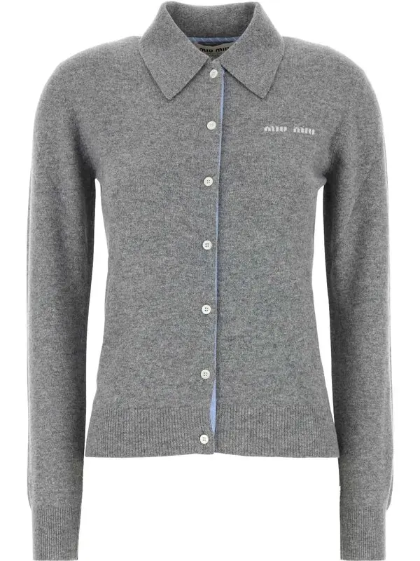 Miu Miu Cashmere Cardigan - Grey