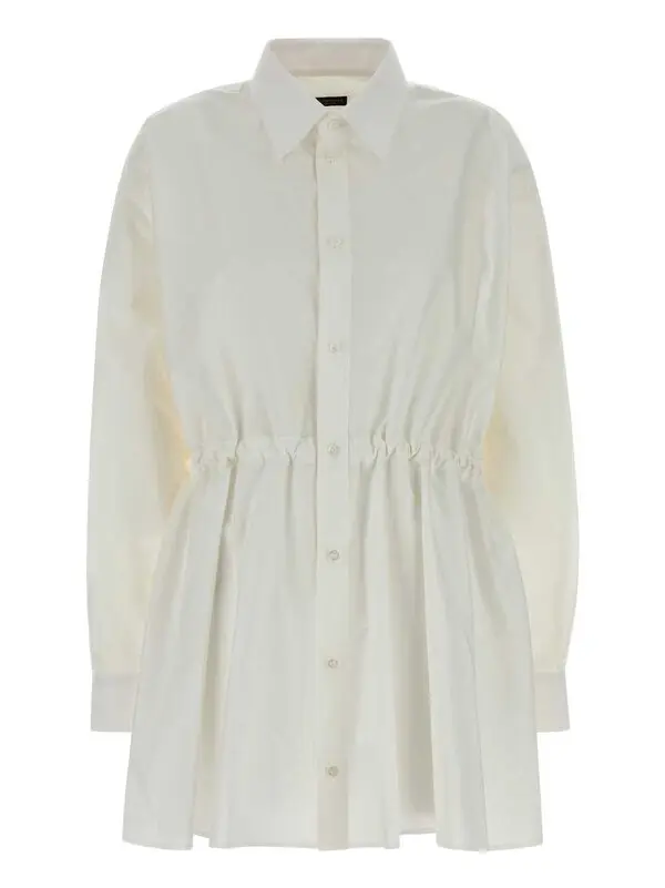 Balenciaga Poplin Shirt Dress - White