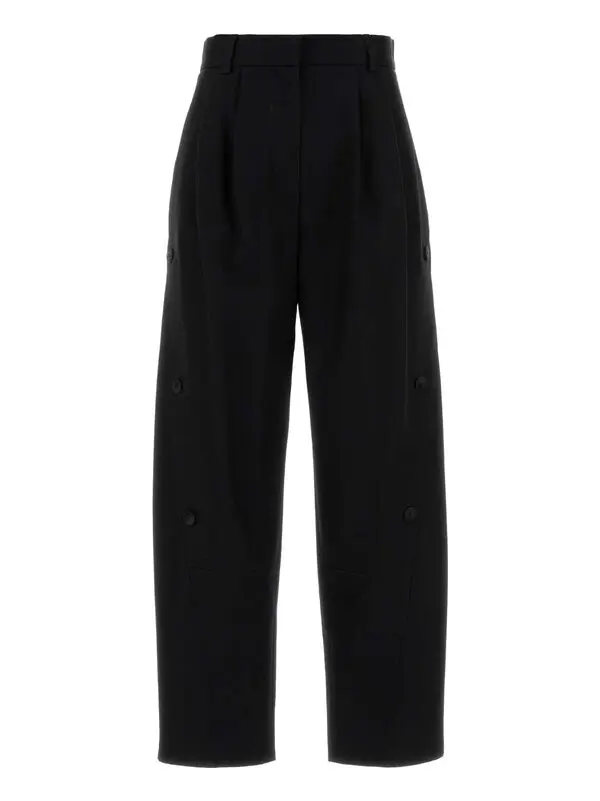 Max Mara Tailored Cotton Pants - Black