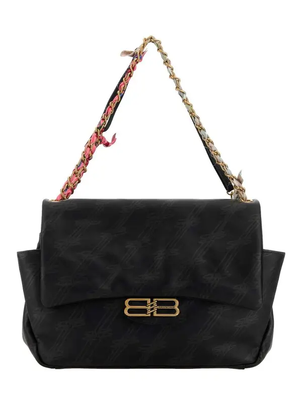 Balenciaga Leather Medium Darling Shoulder Handbag - Printed