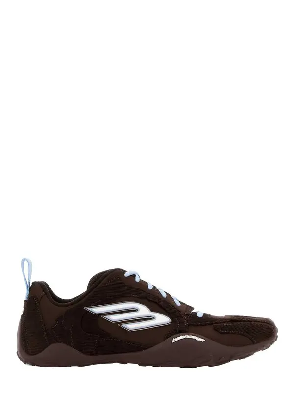 Balenciaga Monday Ultra Sneaker In Canvas And Corduroy - Brown