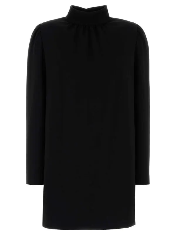 Max Mara High Neck Embellished Dress - Black