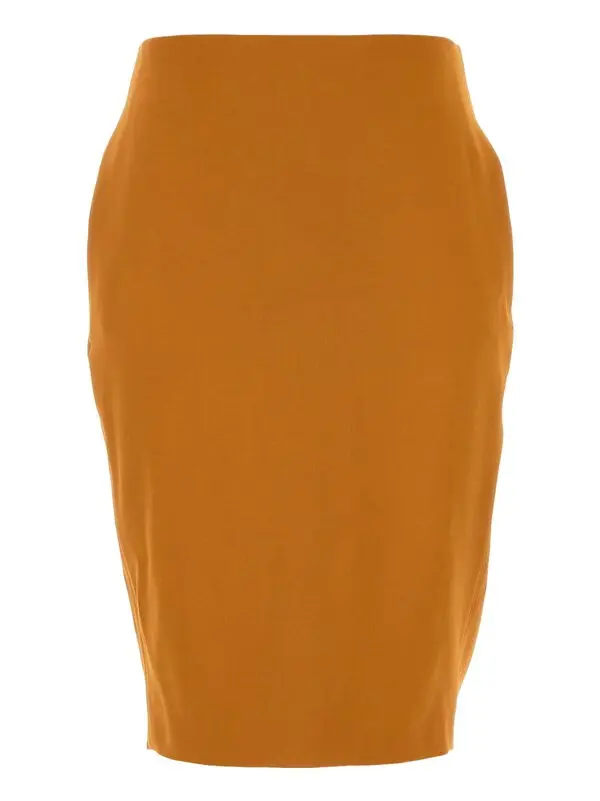 Saint Laurent Stretch Viscose-blend Midi Skirt - Orange