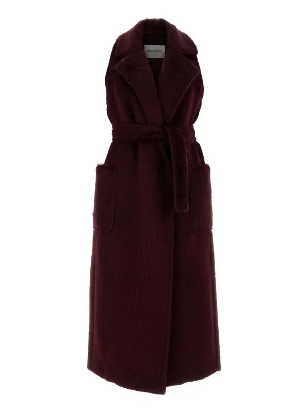 Max Mara Alpaca & Virgin Wool Vest - Burgundy