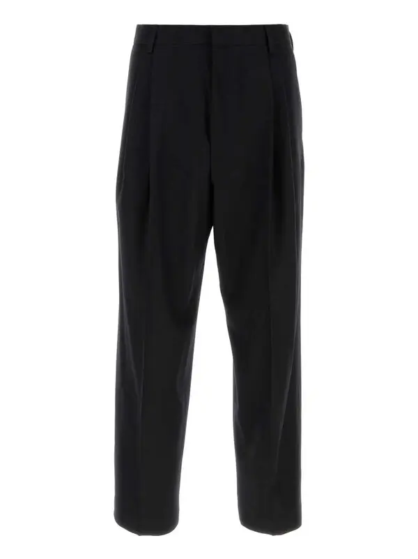 Dries Van Noten Wool Tailored Trousers - Black